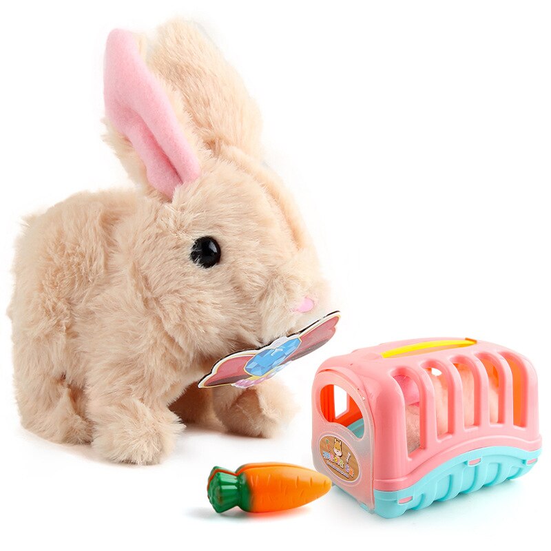 Electric Toy Pet Simulation Rabbit Plush Toy with ... – Grandado