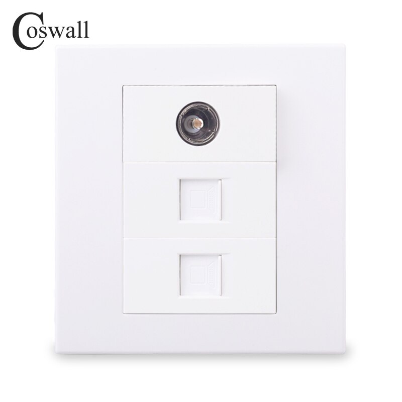Coswall Wall Outlet PC Panel 1 Gang Female TV Jack... – Grandado