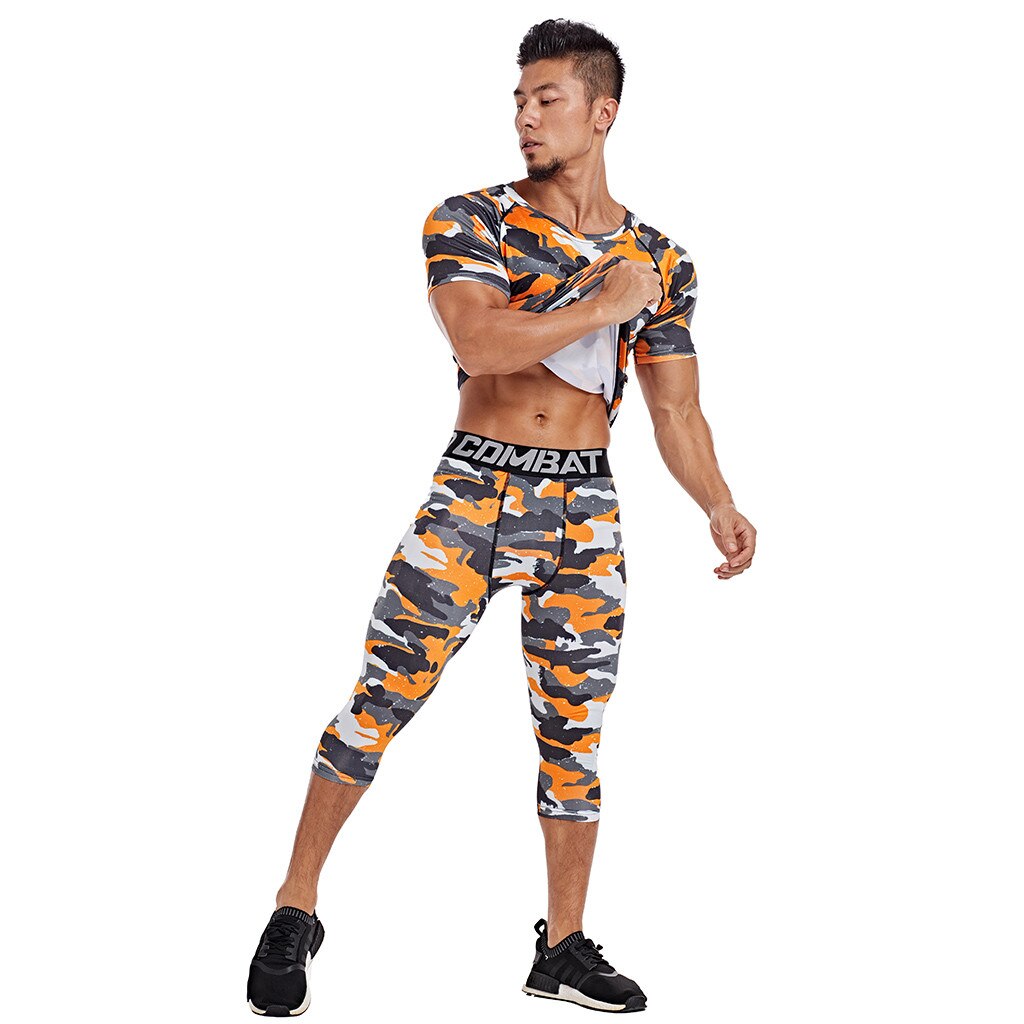Running Sets Gym Sportswear Men Suit Fitness T-shi... – Grandado