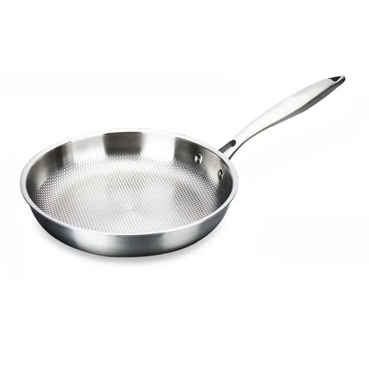 Bratpfanne, Pfanne aus Edelstahl 304, 28/30 cm, An... – Vicedeal