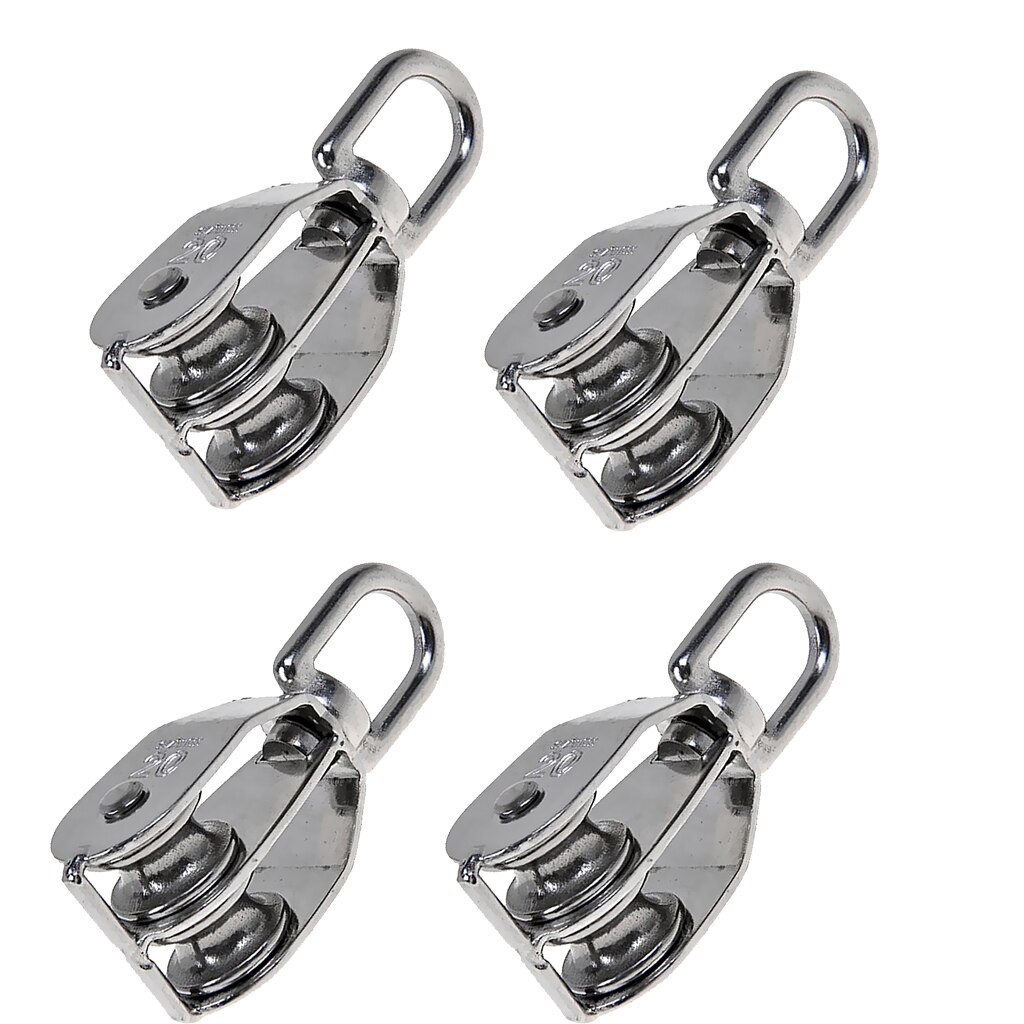 4x M20 Stainless Steel Double Pulley Rope Pully Sw... – Grandado