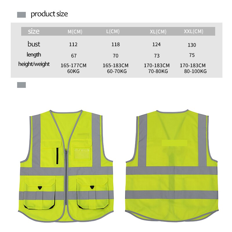 SFVest High visibility reflective safety vest safe... – Grandado