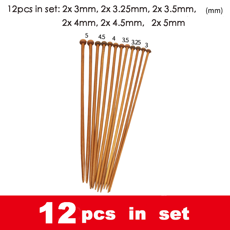 3mm 3.25mm 3.5mm 4mm 4.5mm 5mm --12PCS Bamboo knit... – Vicedeal