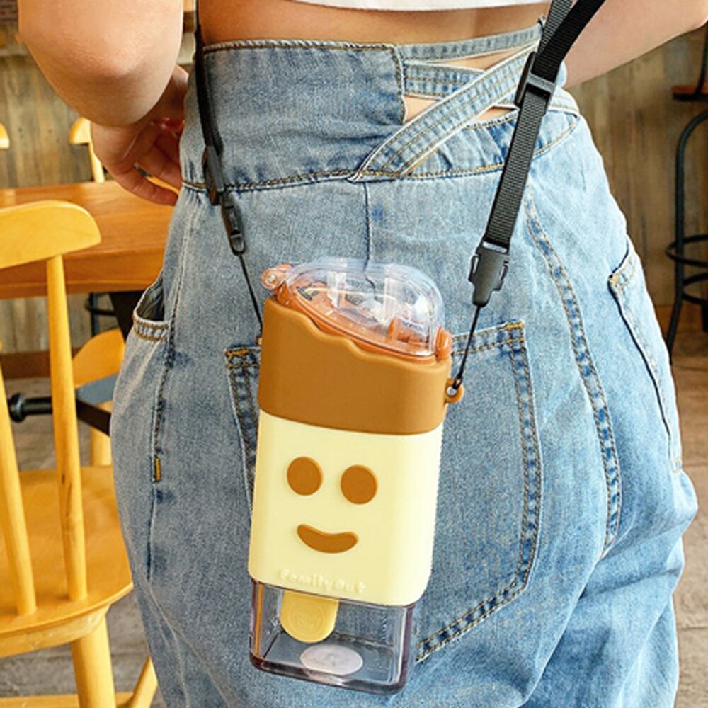 Summer Cute Donut Ice Cream Water Bottle With Stra... – Grandado