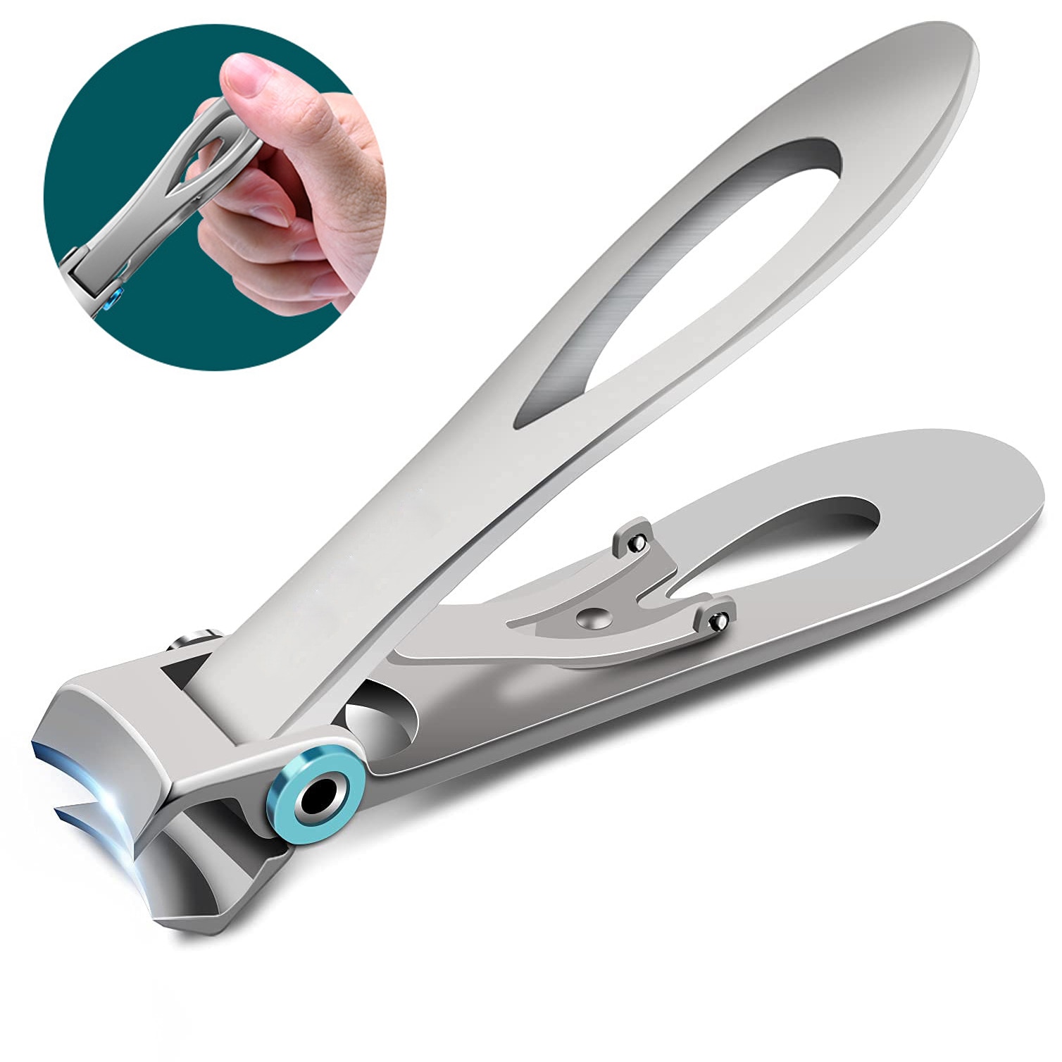 Nail Clippers Stainless Steel Wide Jaw Opening Man... – Vicedeal