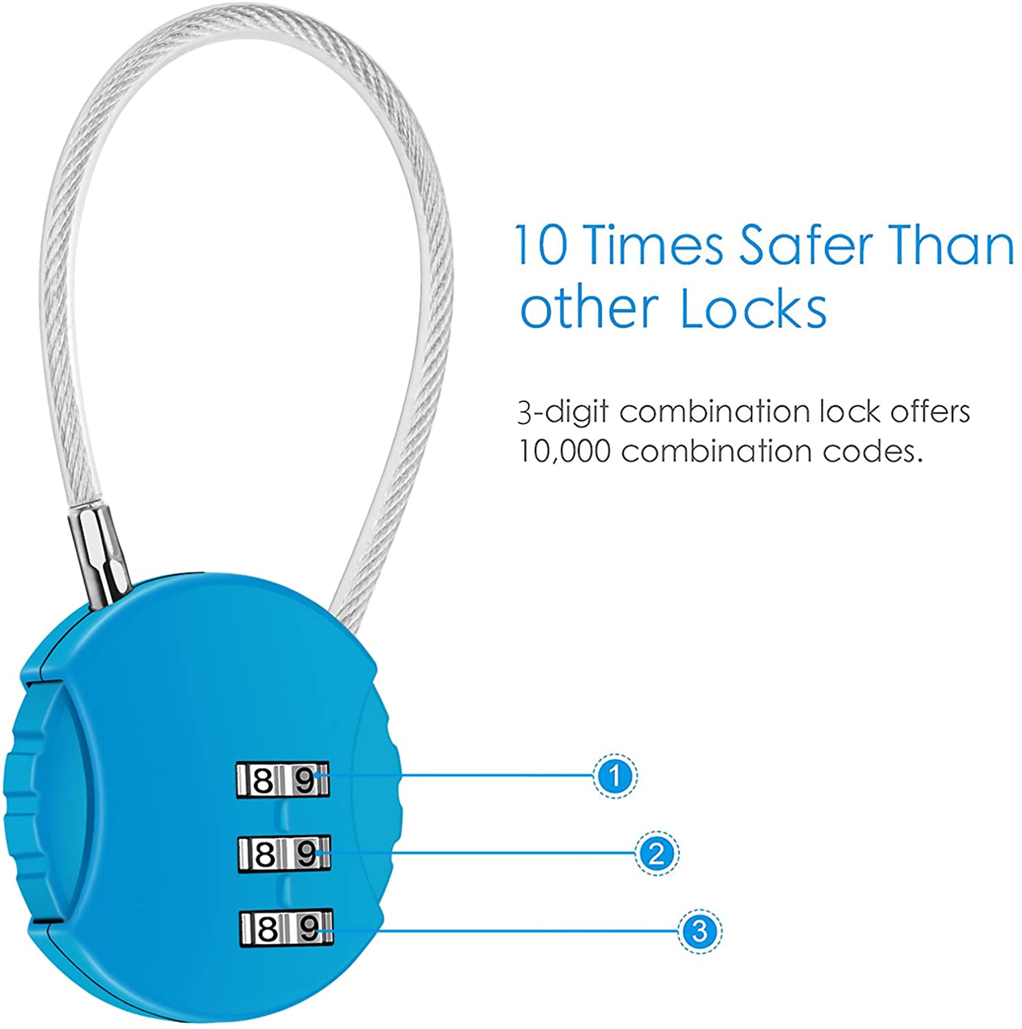 Combination Lock 3 Bit Outdoor Waterproof Padlock ... – Vicedeal