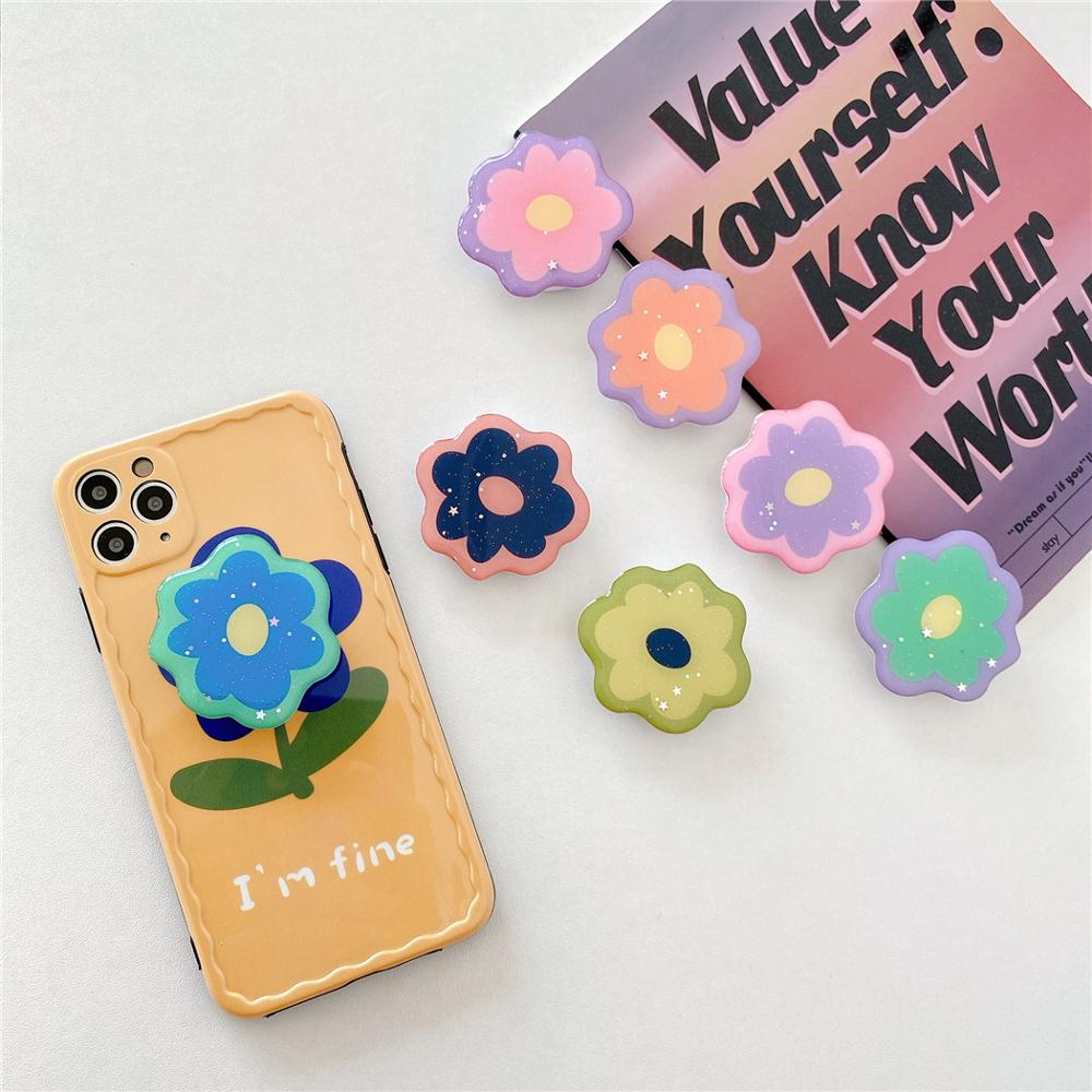 Glossy Populaire Bloem Expanding Telefoon Stand Gr... – Grandado