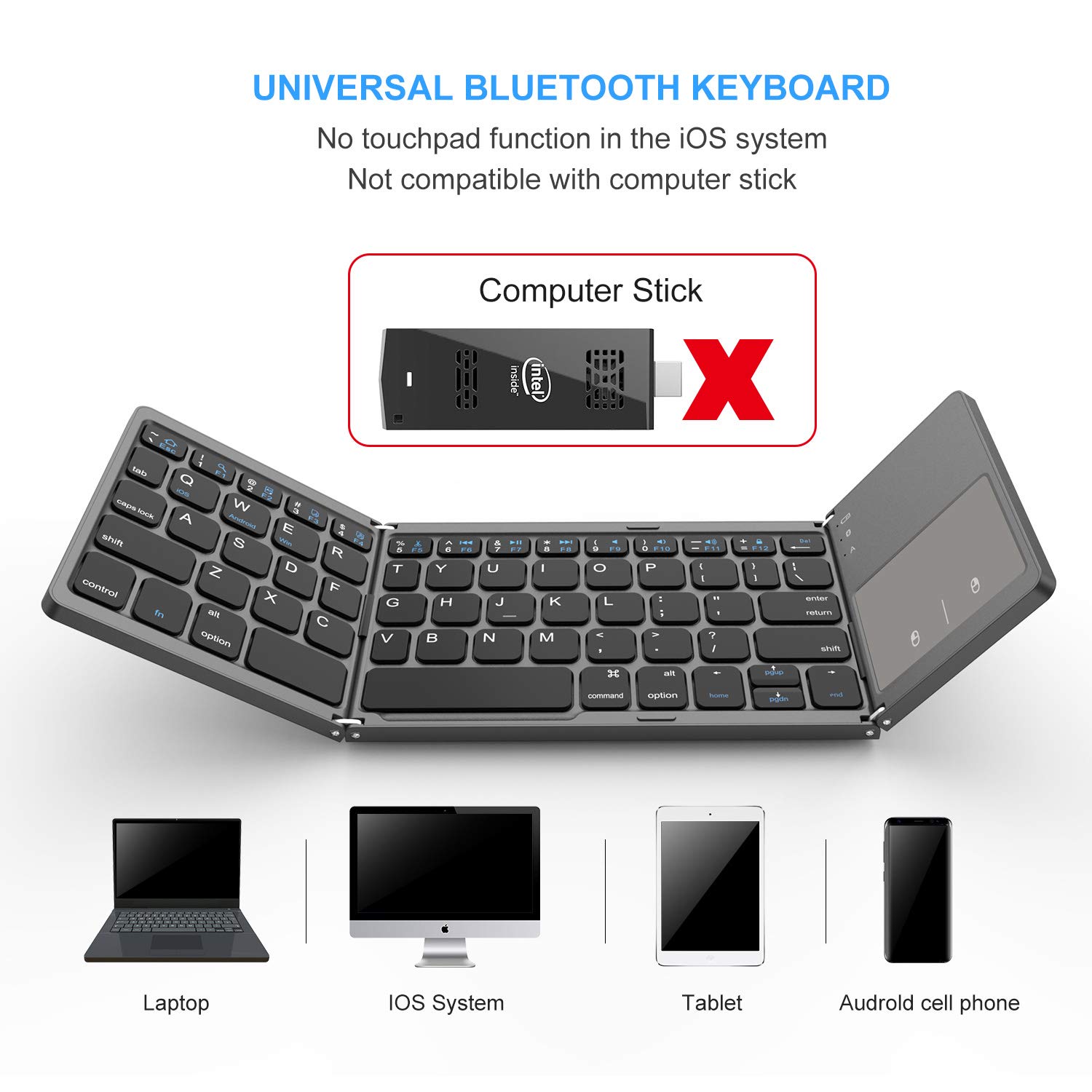 Jelly Kam Opvouwbaar Bluetooth Toetsenbord Oplaadb... – Vicedeal