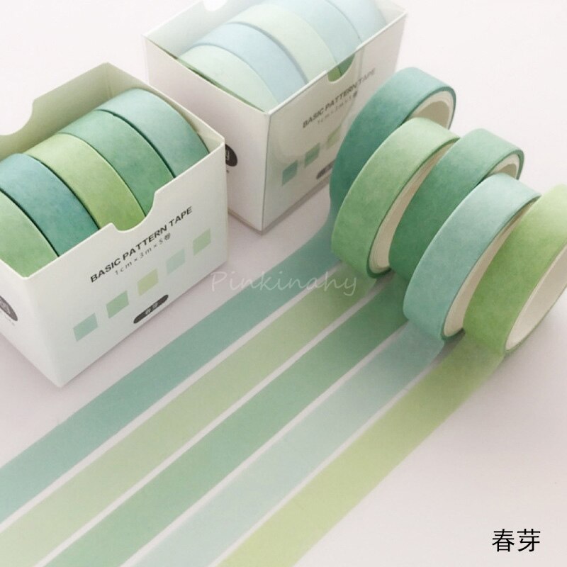 5pcs/set Basic Color Cute Washi Tape set notebook ... – Vicedeal