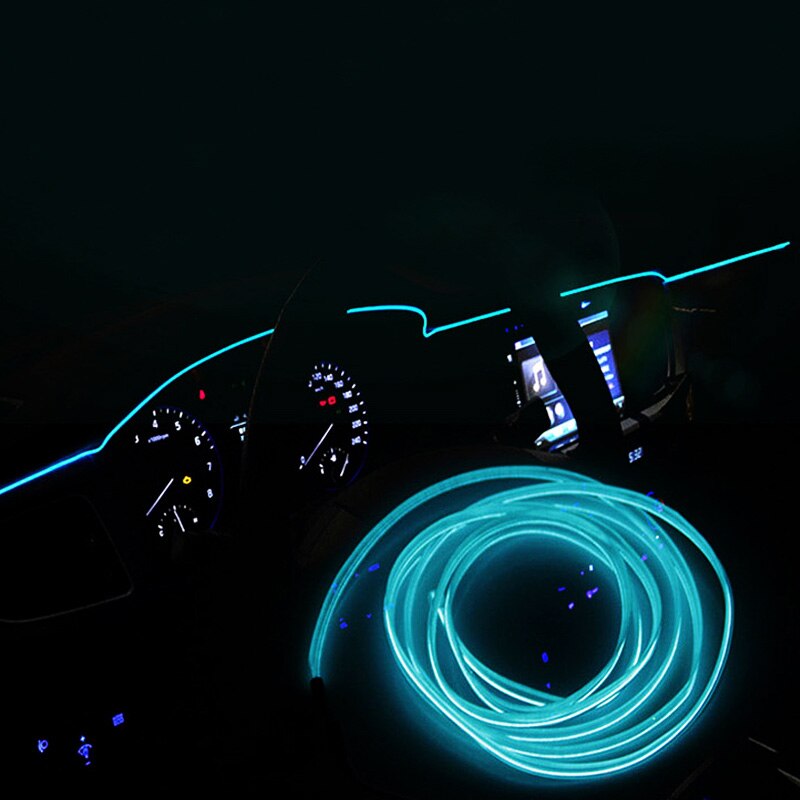 113cm Neon Light Glow EL Wire Rope Tape Cable Stri... – Grandado