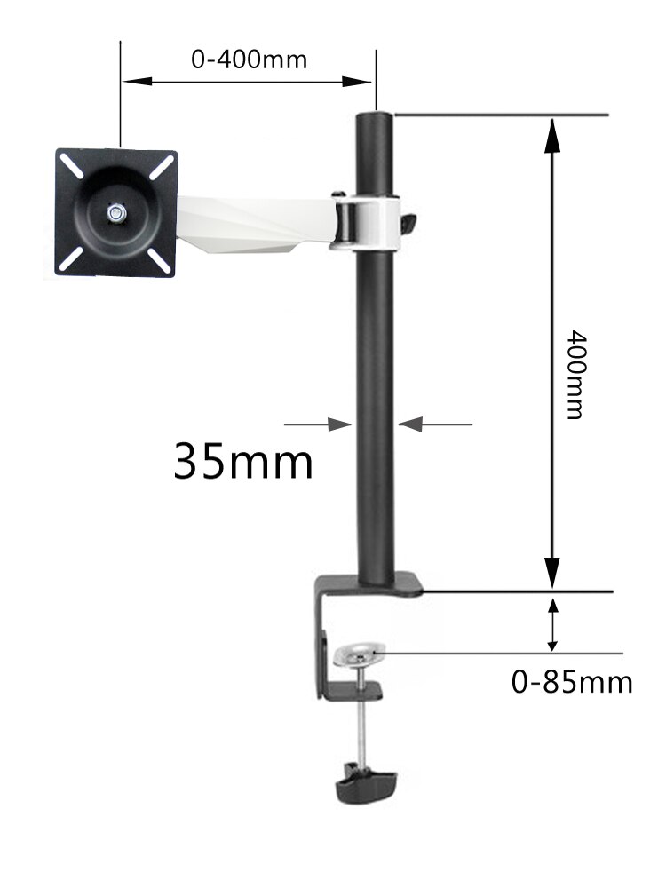DL-T501-140 60cm pivot rotate clamp base steel sin... – Vicedeal