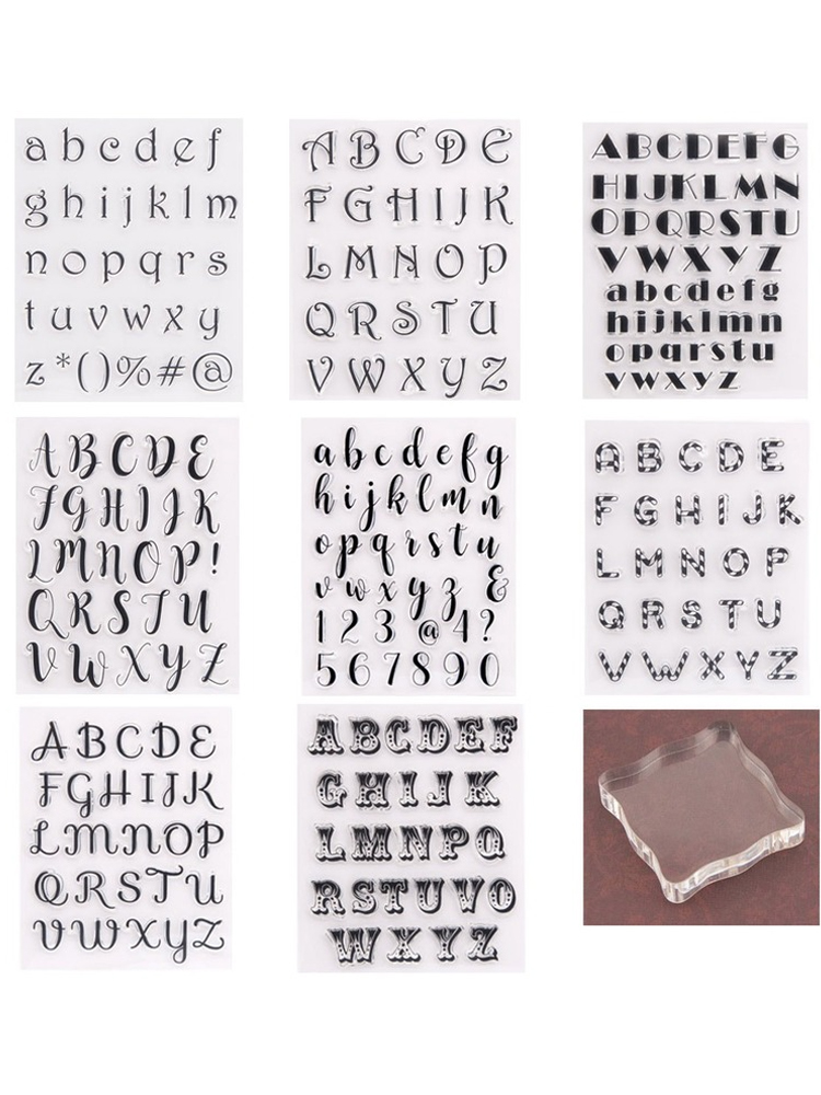 8 PCS/Sets English Alphabet Letter Clear Stamps DI... – Grandado