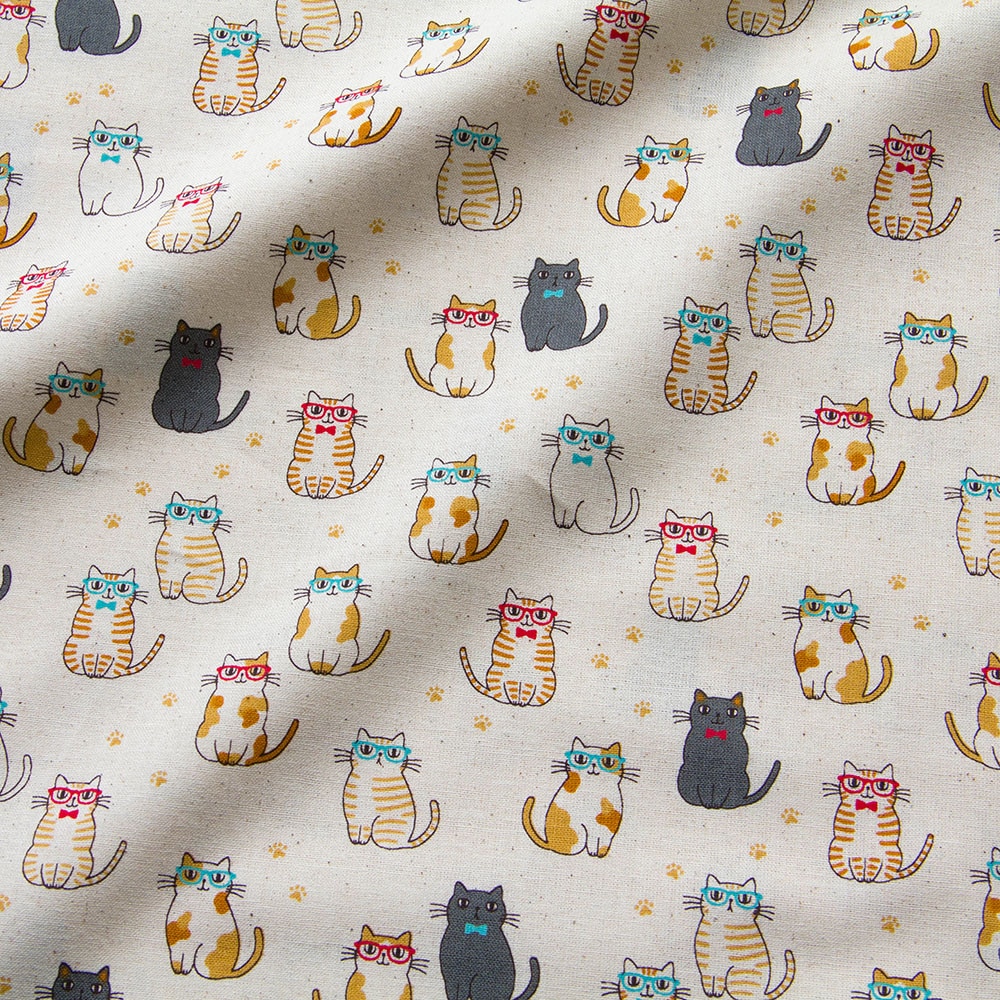 Halvmeter japansk cosmotryckt bomullstyg quiltning... – Vicedeal