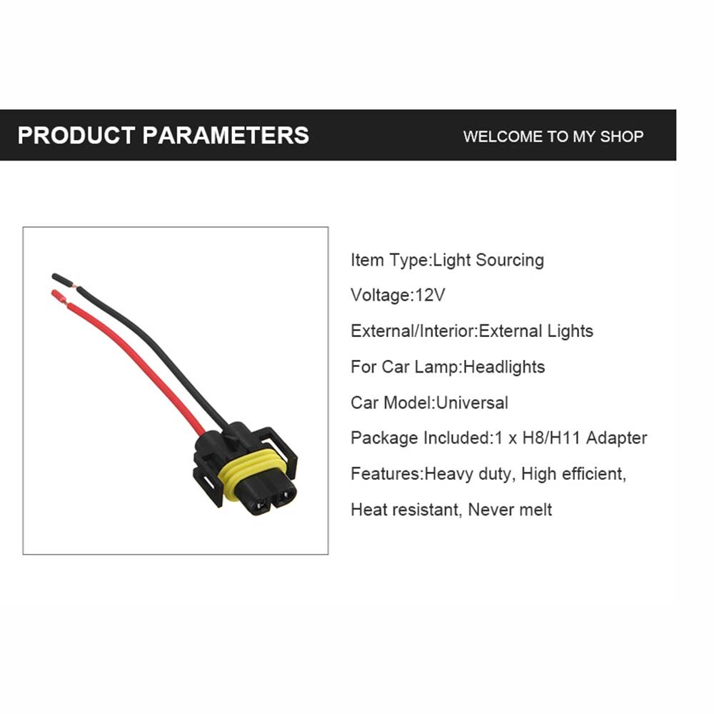 2pcs H8 H9 H11 Vrouwelijke Adapter Kabelboom Socke... – Vicedeal