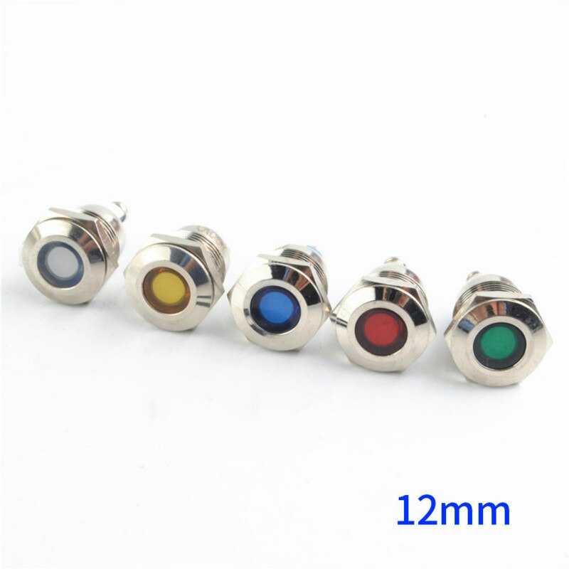 1PC LED Metal Indicator light 12mm waterproof Sign... – Vicedeal