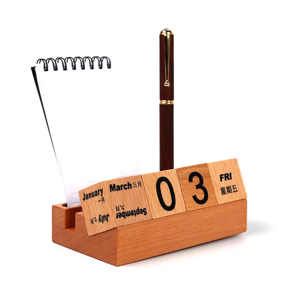 Year Wooden Perpetual Calendar Calendar Simple Hom... – Grandado