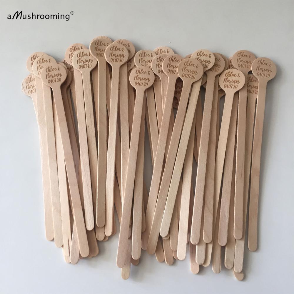 Disposable Wooden Cocktail Stir Sticks with Name a... – Grandado