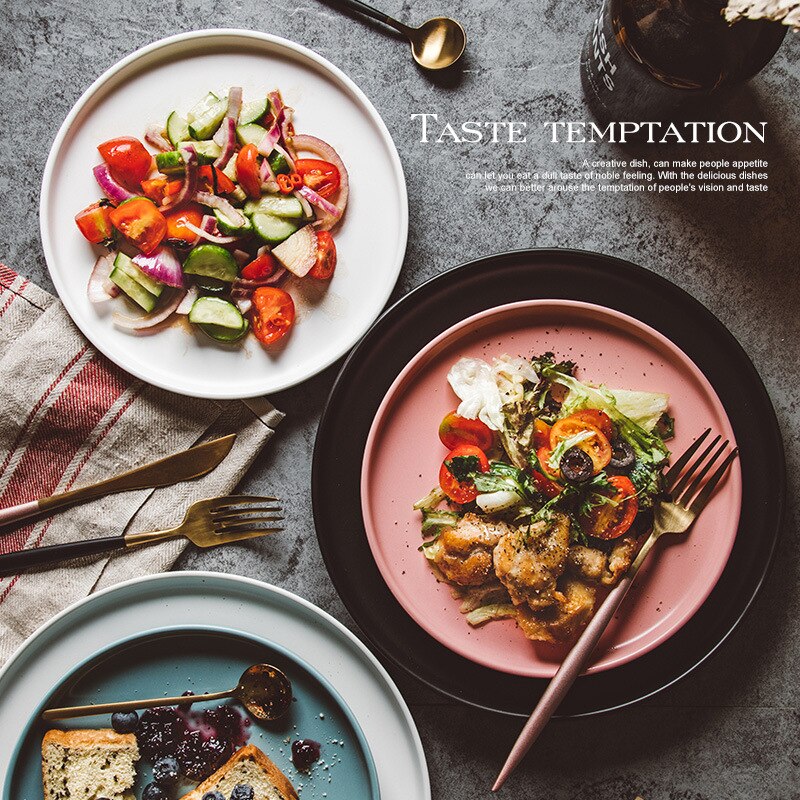 Original Nordic Ceramic food dish plate household ... – Grandado