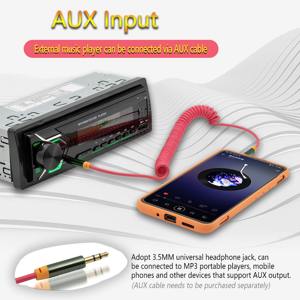 Universal Car Audio Player Radio TF U Disk AUX Aut... – Grandado