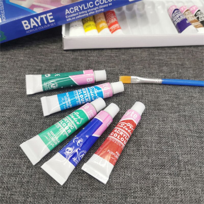 12 Kleuren Professionele Acryl Verf Set Hand Gesch... – Vicedeal