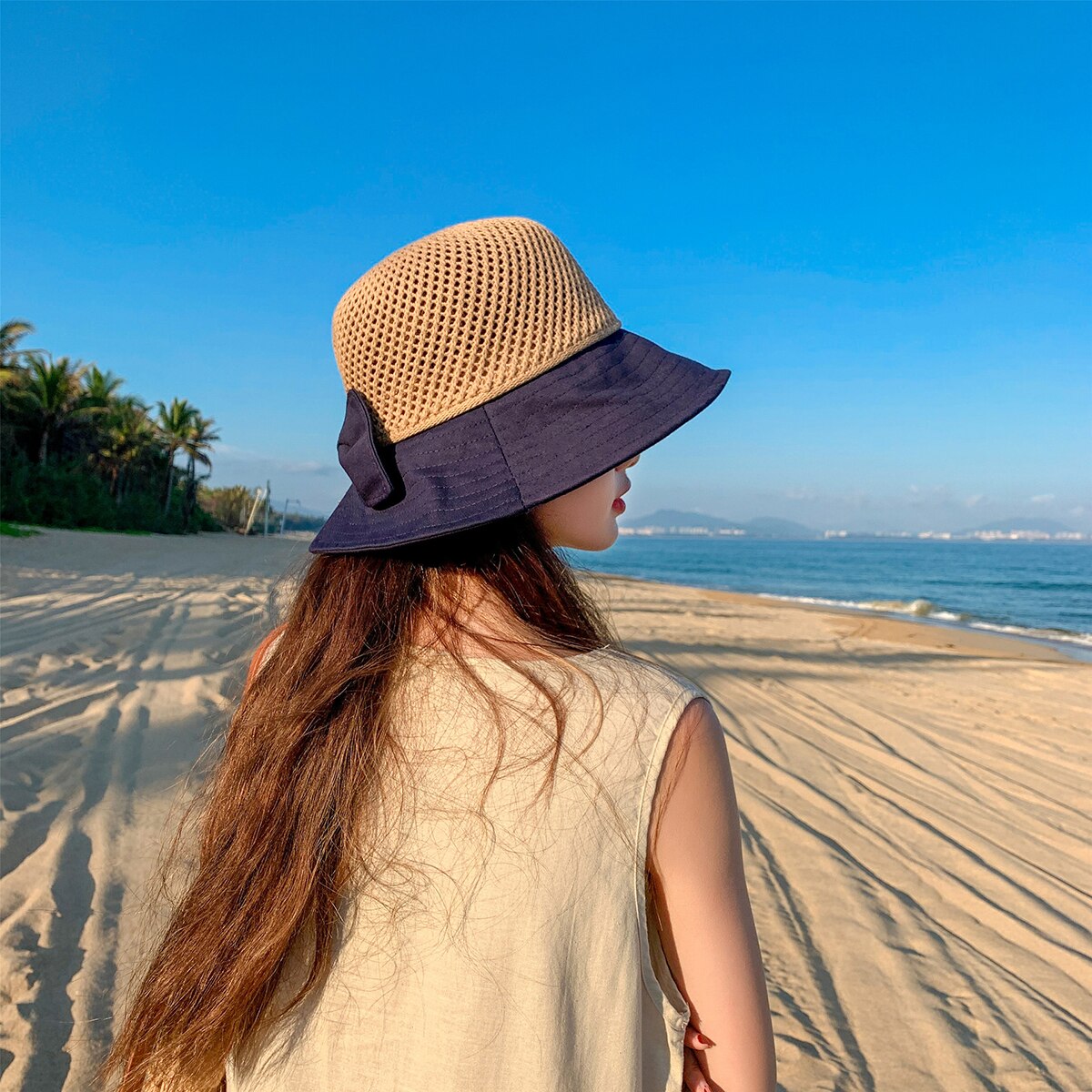 Summer Female Sun Hats Big Brim Classic Bowknot St Grandado