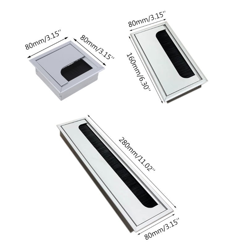 Aluminium Square Rectangle Desk Computer Wire Cabl... – Vicedeal