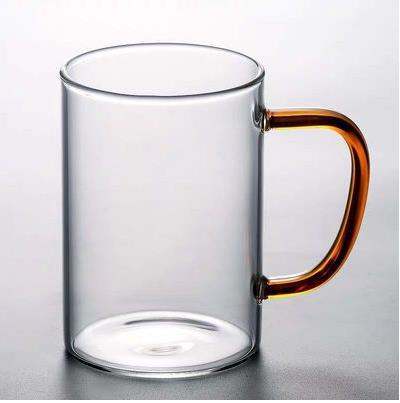 Glass water cup with handle beer glass heat resist... – Grandado