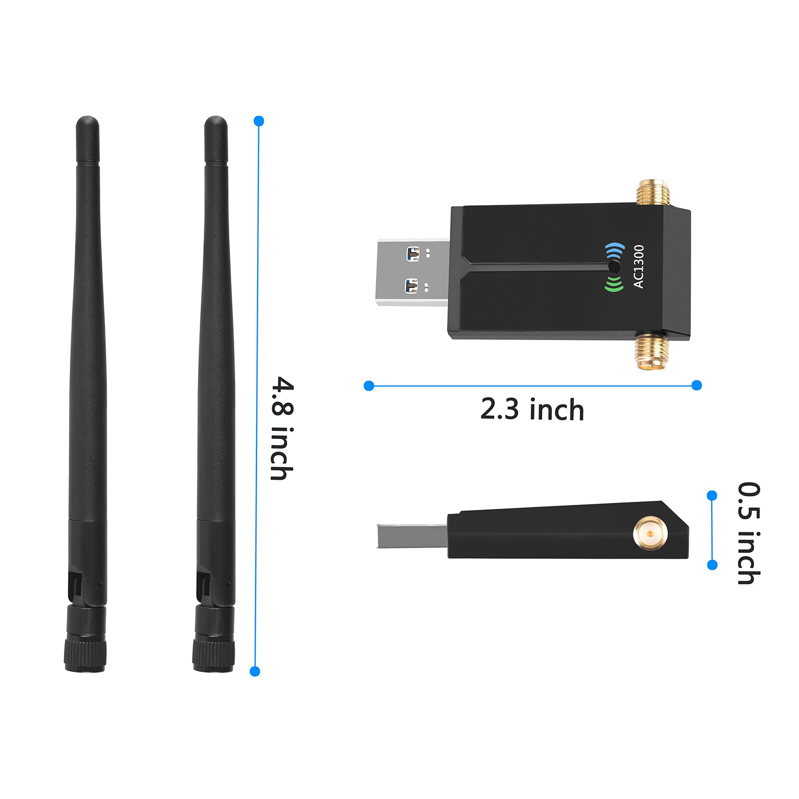 2.4G/5.8G Wireless USB WiFi Adapter Laptop Network... – Grandado
