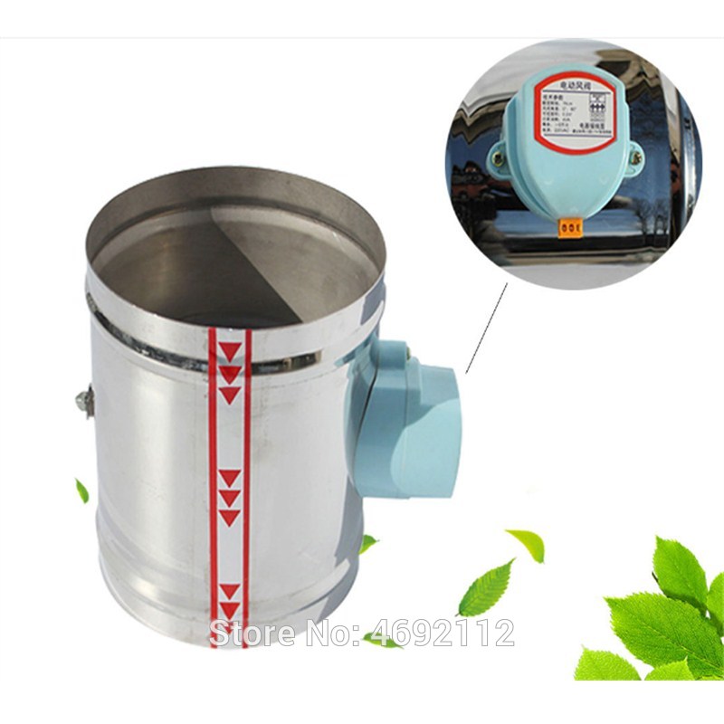 100mm stainless steel air damper valve HVAC electr... – Grandado