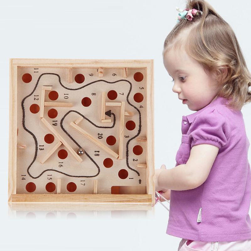 3D Puzzle Wooden Labyrinth Toys Board Ball Maze Ga... – Grandado