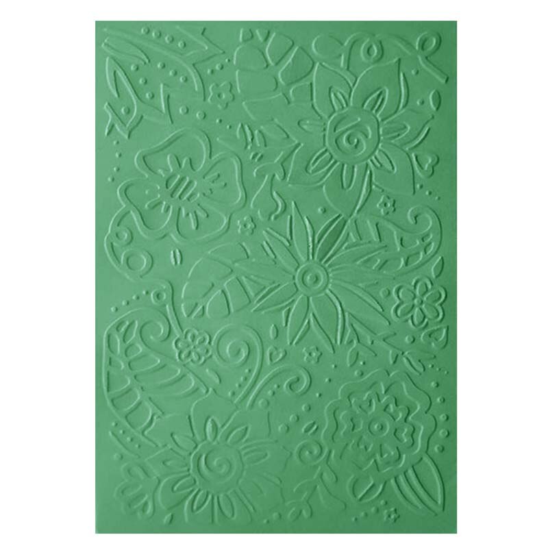 Flower bloomy background plastic embossing folder ... – Grandado