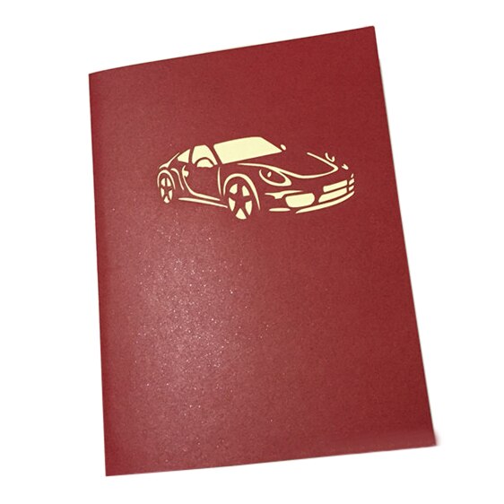 -Handmade 3D Up Sports car Birthday Cards Greeting... – Vicedeal