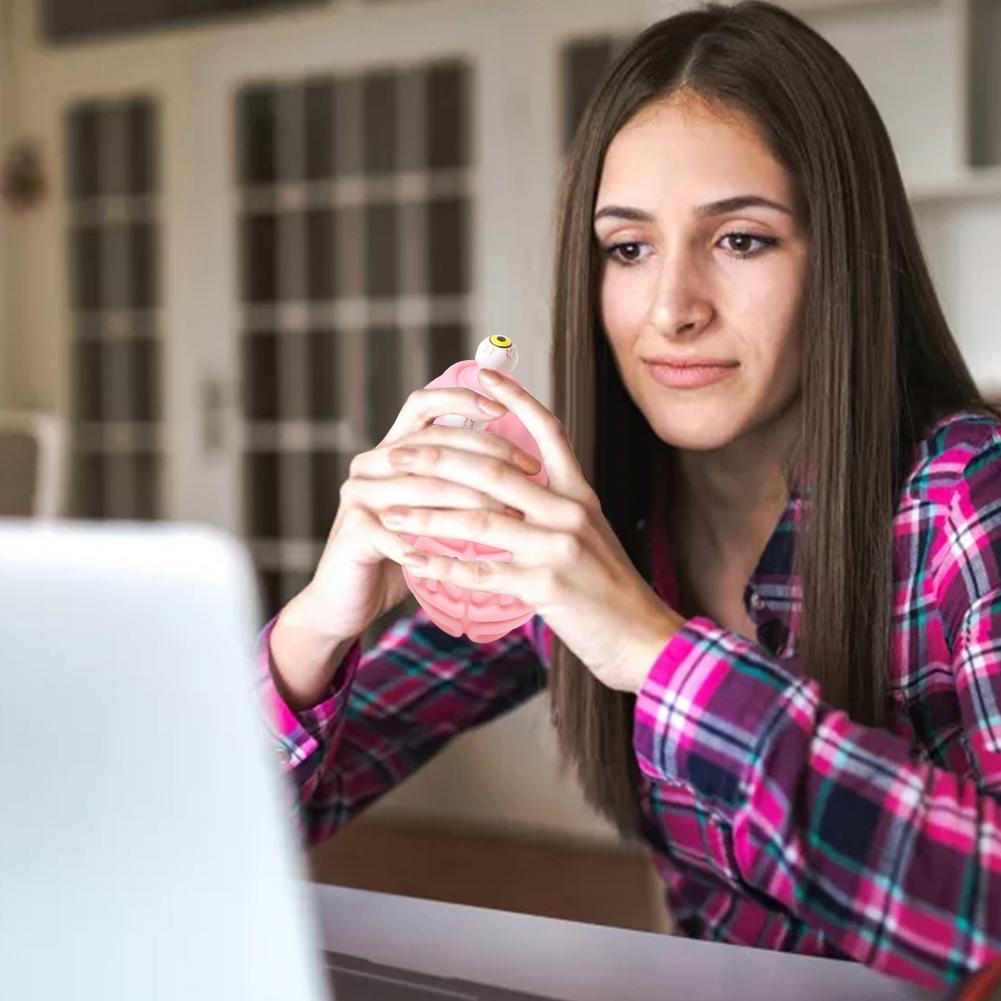 Brain Squishy Eye Toys Mesh Ball Squeeze Toy Child... – Grandado