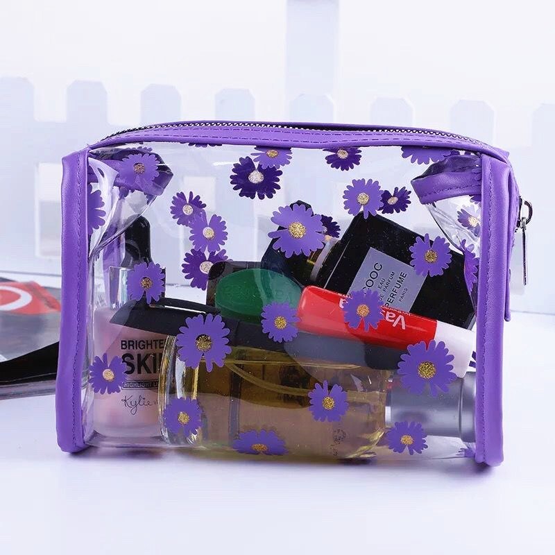 Purdored 1 Pc Clear Daisy Cosmetische Tas Voor Vro... – Grandado