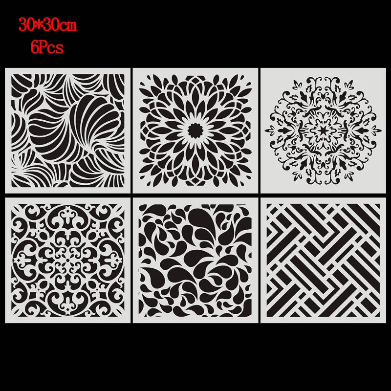 6/16/24pcs Mandala DIY Painting Drawing Templates ... – Vicedeal