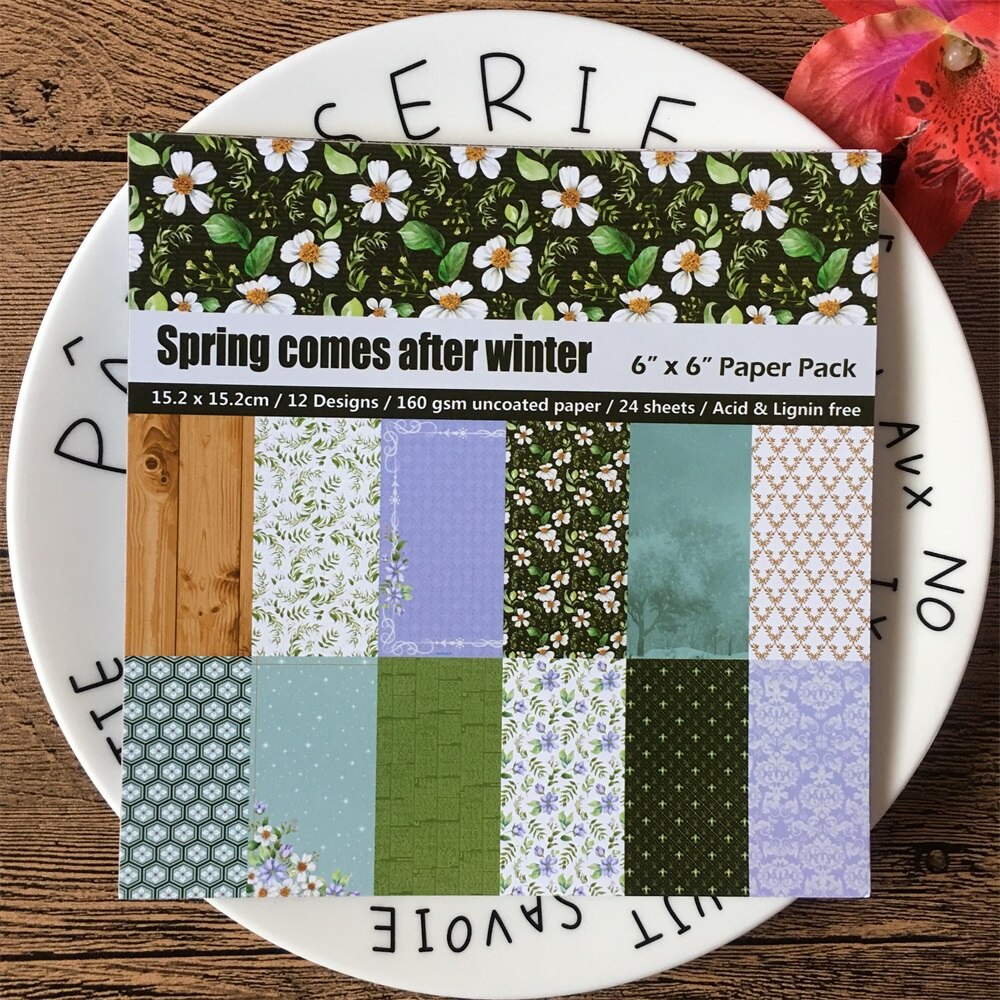 24pcs 6*6inch Spring Comes After Winter Patterned ... – Grandado