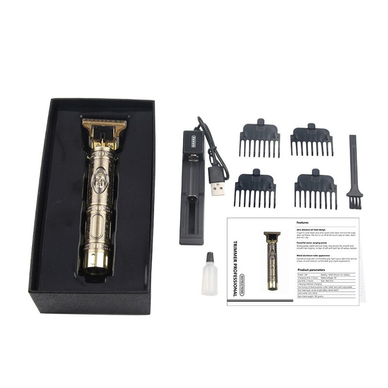 USB Rechargeable Easy Cleaning Bald Hair Trimmer S... – Vicedeal