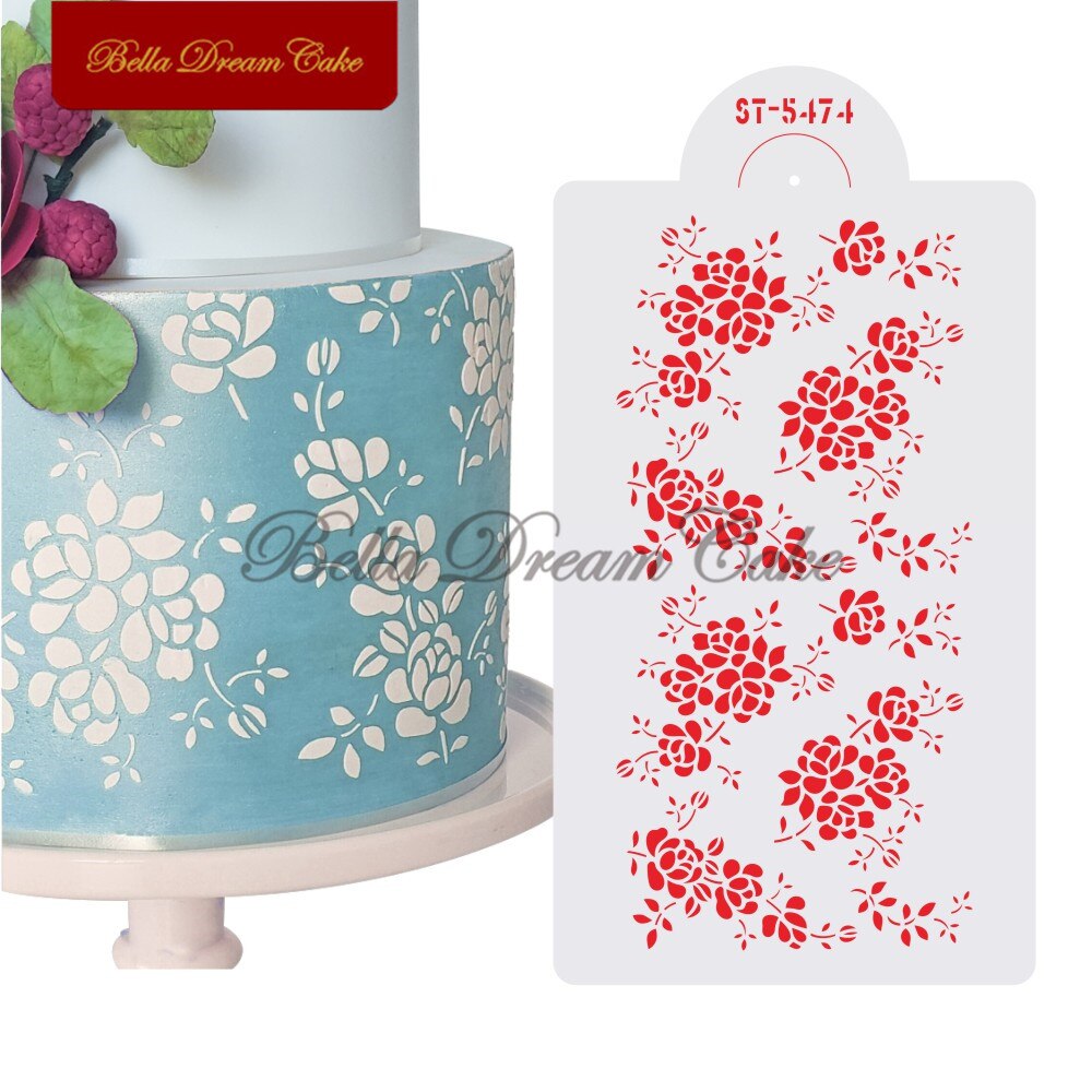 Blomstrende kage stencil plast kage kant stencils ... – Grandado