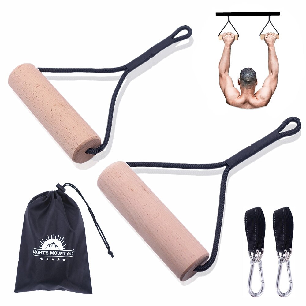 1 Pair Wooden Pull Up Grips Climbing Hold Grips Gy... – Vicedeal