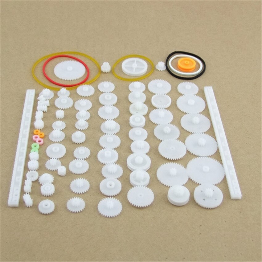 75pcs/set Gear Kit Gears, Rack, Pulley,Belt, Worm ... – Grandado