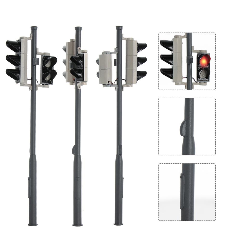 2pcs G Scale 1:25 Crossing Traffic Signals 5-LEDs ... – Grandado