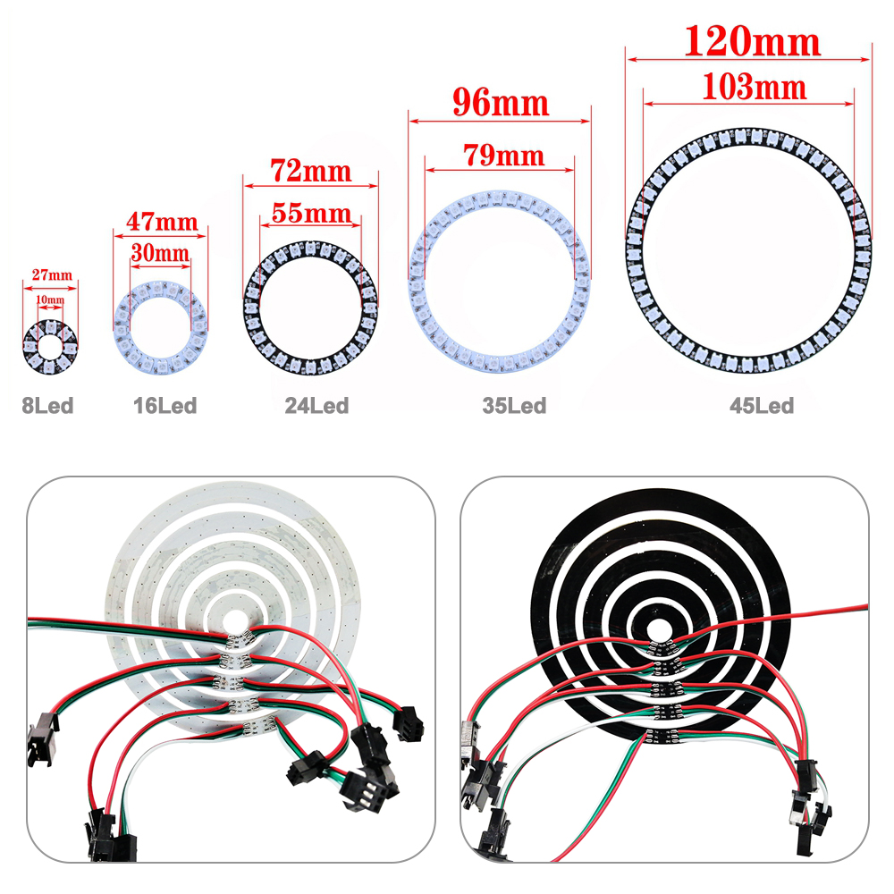 DC5V WS2812B Rgb Led Ring Individueel Adresseerbar... – Vicedeal