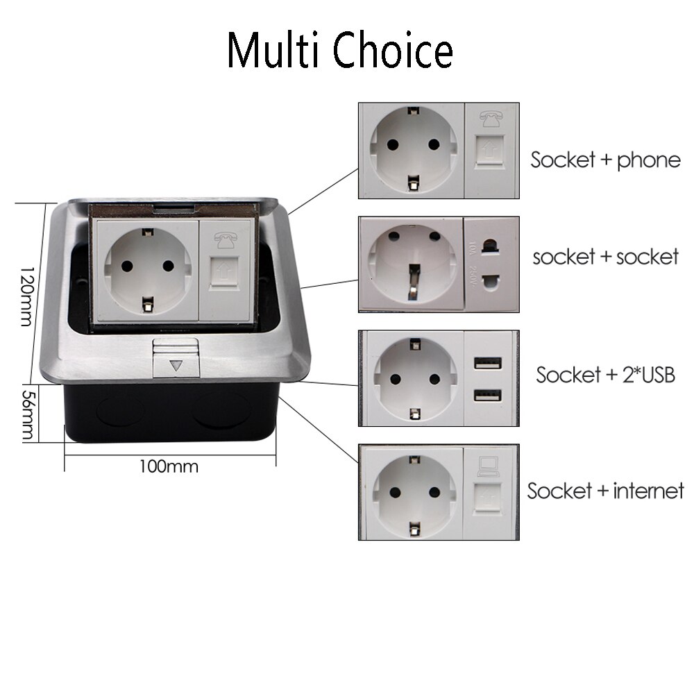 2 Position Multifunctional Ground Socket Waterproo... – Vicedeal