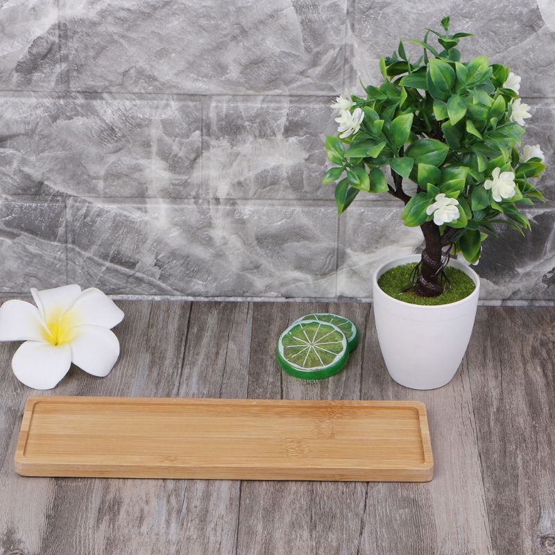 1PC Rectangle Shape Bamboo Wood Saucer Plant Tray ... – Vicedeal
