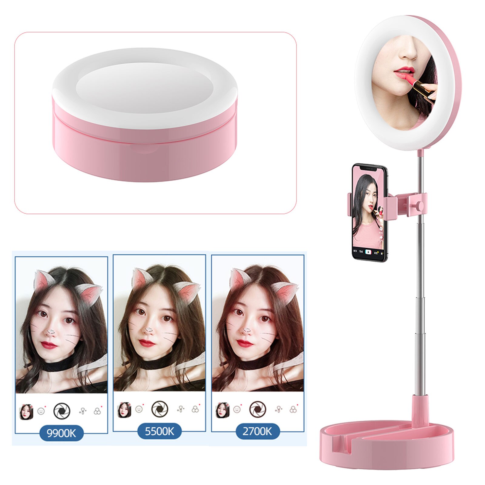 Gosear Portable Foldable LED Selfie Light Ring wit... – Vicedeal