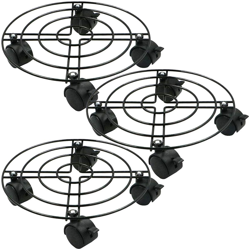 3Pcs Universal Wheel Mobile Flower Stand, Wrought ... – Grandado