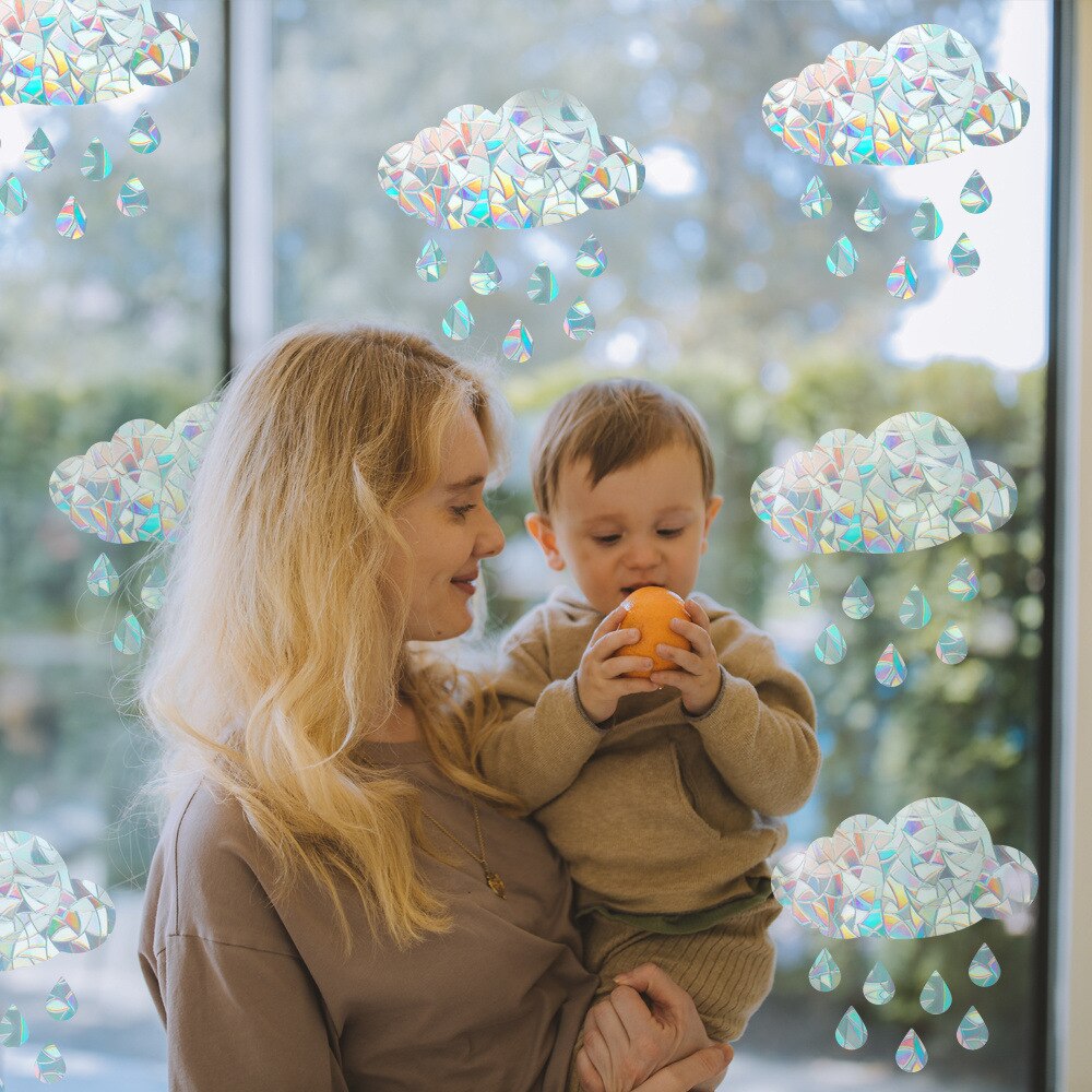 Rainbow Cloud Prism Suncatcher Stickers For Window... – Grandado