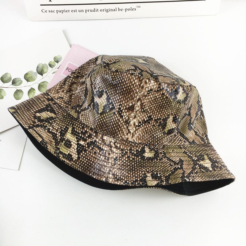 Cotton Snake print Both sides Bucket Hat Fisherman... – Vicedeal