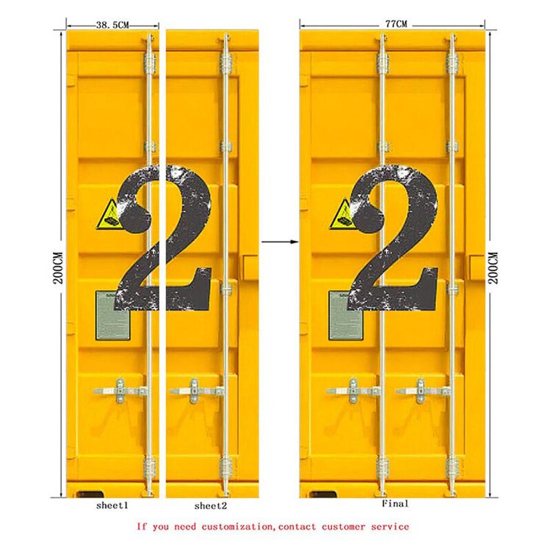 Door Stickers Home Decor Door Wrap Container Wall ... – Grandado