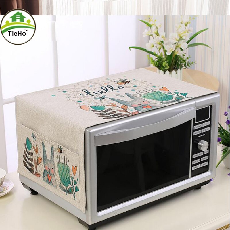 Linen Fabric Microwave Dust Cover Towel Electric O... – Grandado